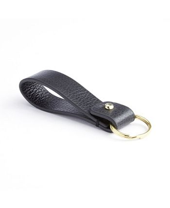 ROYCE New York Leather Loop Key Fob with Gold Hardware - Macy's