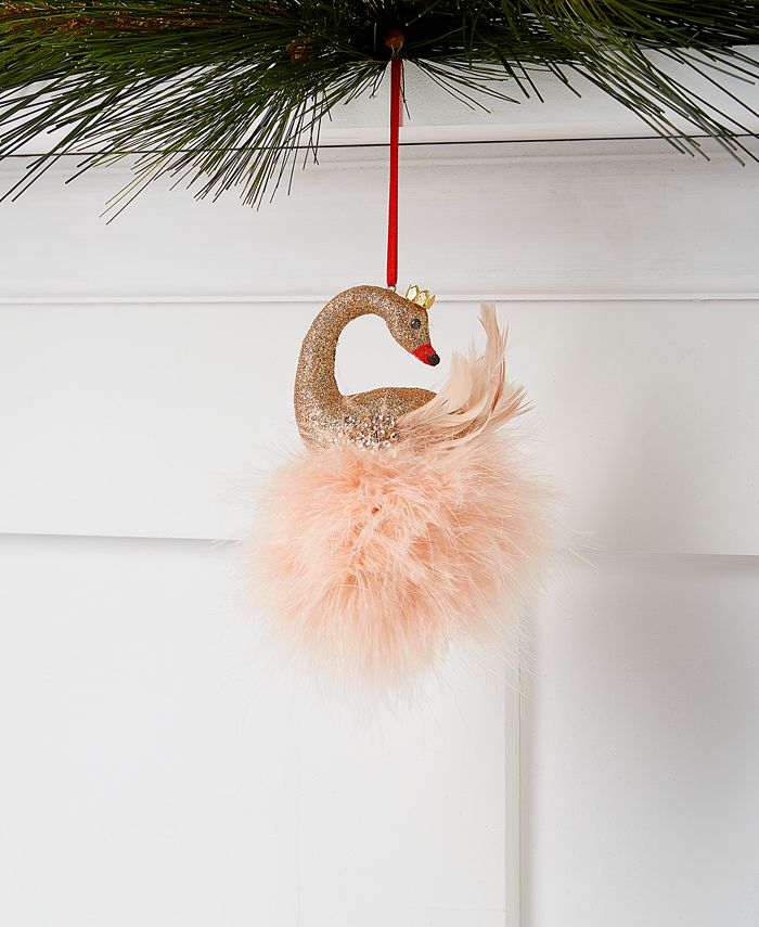 Holiday Lane Ballet Swan with White Feathers Ornament, Created for Macy ...