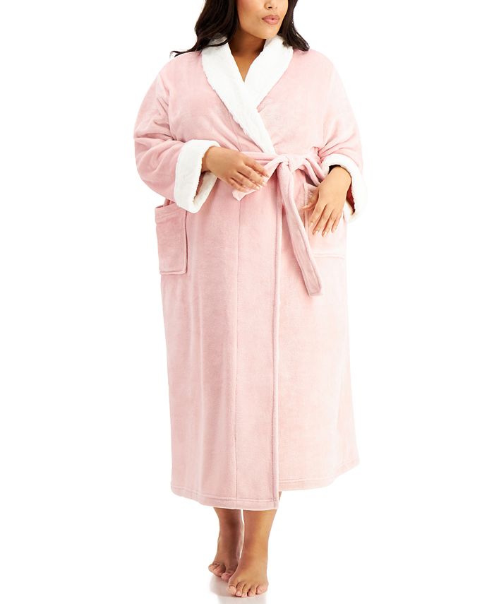 Charter Club Plus Size Long Cozy Robe, Created for Macy's - Macy's