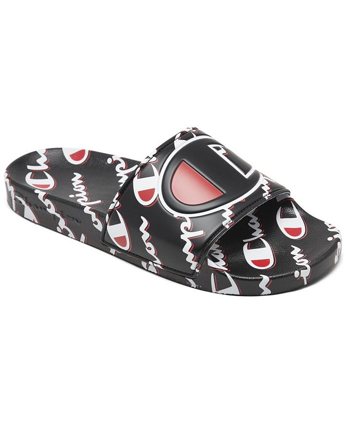Champion Men's IPO Mega Script Slide Sandals from Finish Line - Macy's