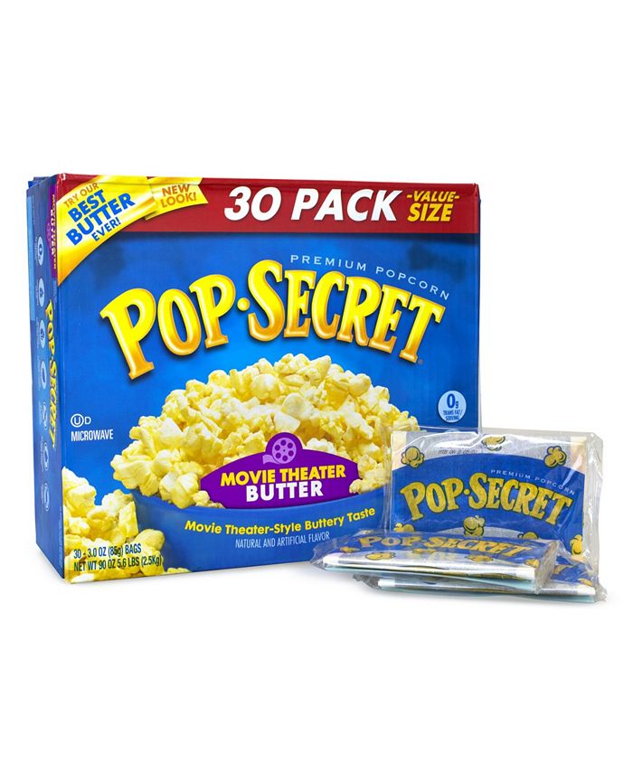 Pop Secret Premium Popcorn Movie Theater Butter, 3 oz, 30 Count - Macy's