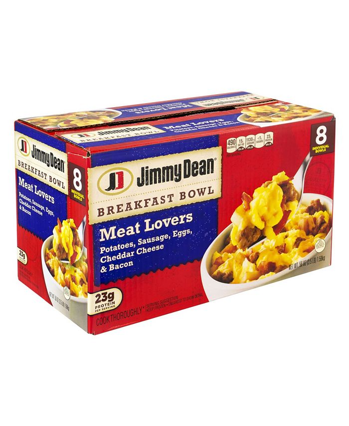 Jimmy Dean Breakfast Bowl Meat Lovers, 8 Count - Macy's