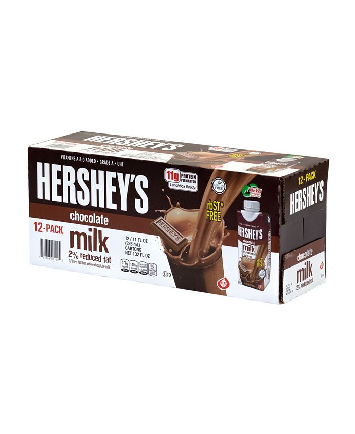 Hershey's Chocolate Milk Reduced Fat, Pack of 12 - Macy's
