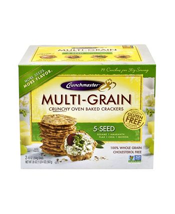 Crunchmaster 5-Seed Multi-Grain Crunchy Oven Baked Crackers, 20 Ounce ...