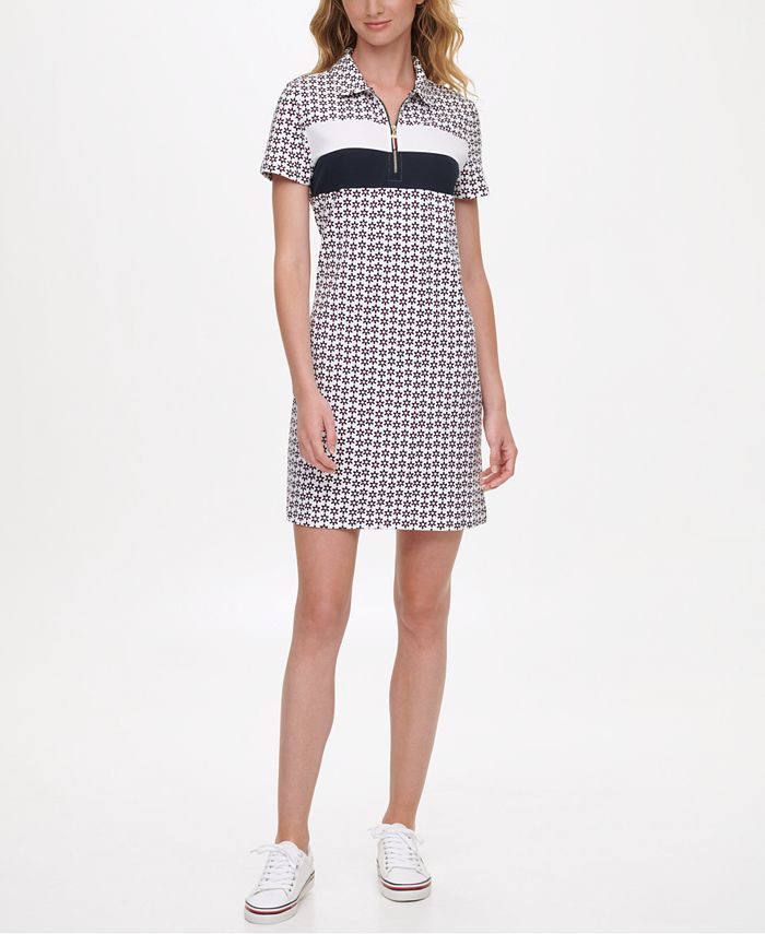 Tommy Hilfiger Printed Polo Dress, Created for Macy's - Macy's