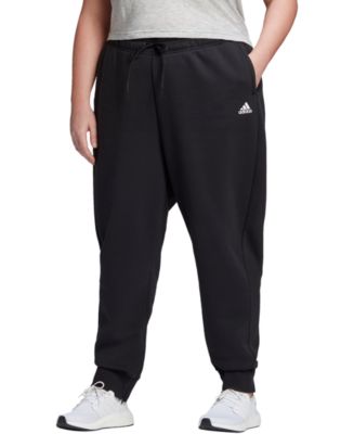 adidas Plus Size Logo Fleece Jogger Pants - Macy's