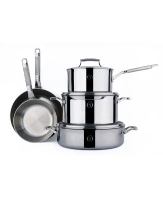 Saveur Selects Voyage Series Tri-Ply Stainless Steel 8-Pc. Cookware Set ...