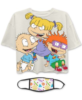 Nickelodeon Juniors' Rugrats T-Shirt & Face Mask - Macy's