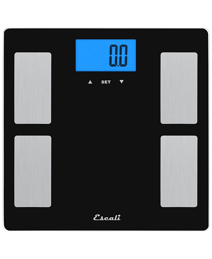 Escali Glass Body Fat, Water, Muscle Mass Scale, 400lb - Macy's