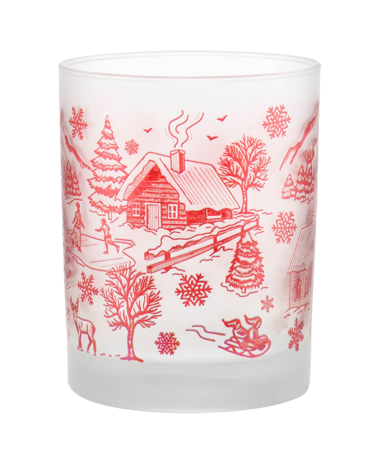 Click here for Culver Lodge Toile Village Dof Glass  Set of 4 - M... prices
