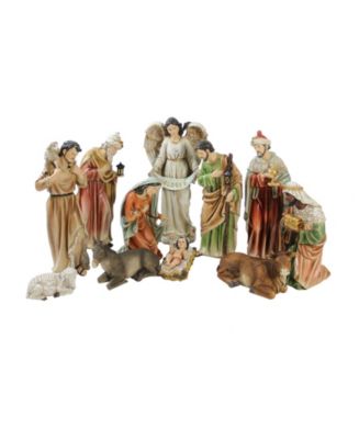 Northlight 11-Piece Traditional Religious Christmas Nativity Figurine ...