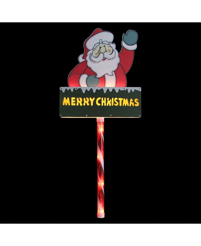 Northlight Lighted Santa Claus Merry Christmas Lawn Stake - Macy's