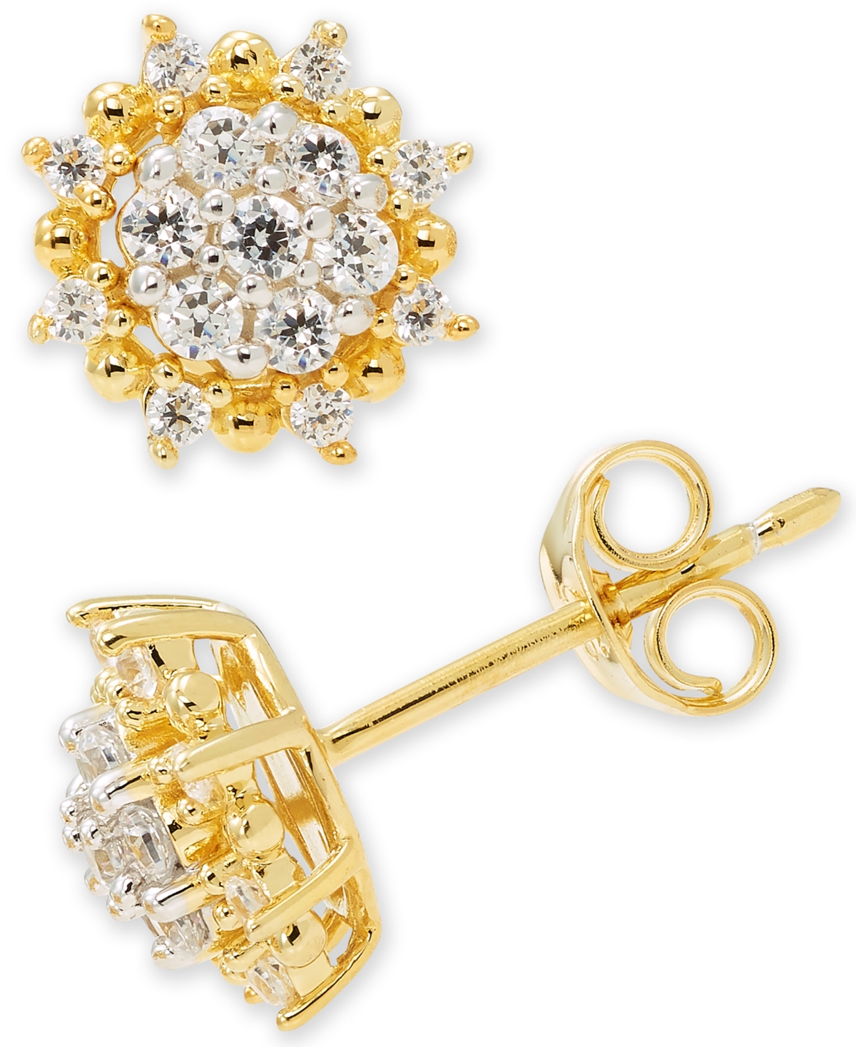 Click here for Diamond Cluster Stud Earrings (3/8 ct. t.w.) in 14... prices