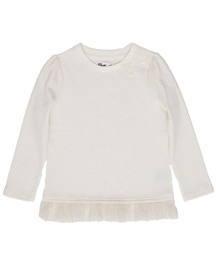 Epic Threads Toddler Girls Tulle Hem Elevated Mix and Match Sweater ...