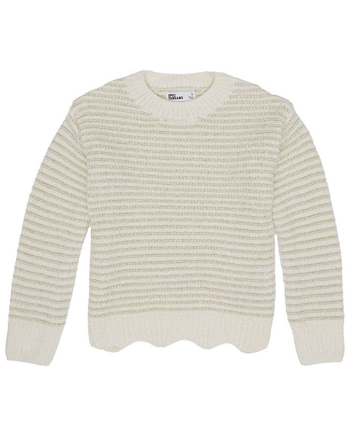 Epic Threads Little Girls All Over Sparkle Knit Sweater - Macy's