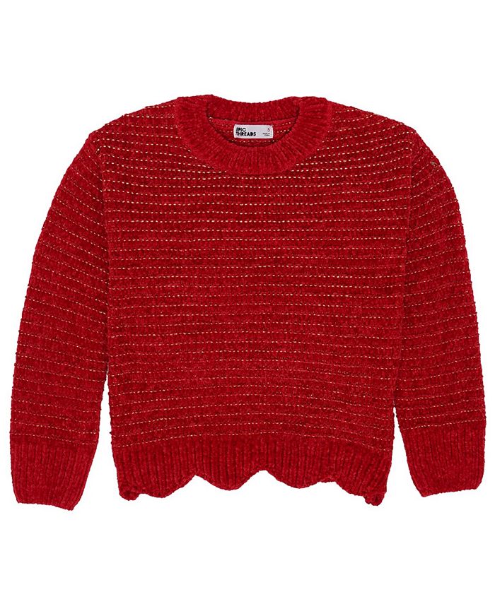 Epic Threads Toddler Girls All Over Sparkle Knit Sweater - Macy's