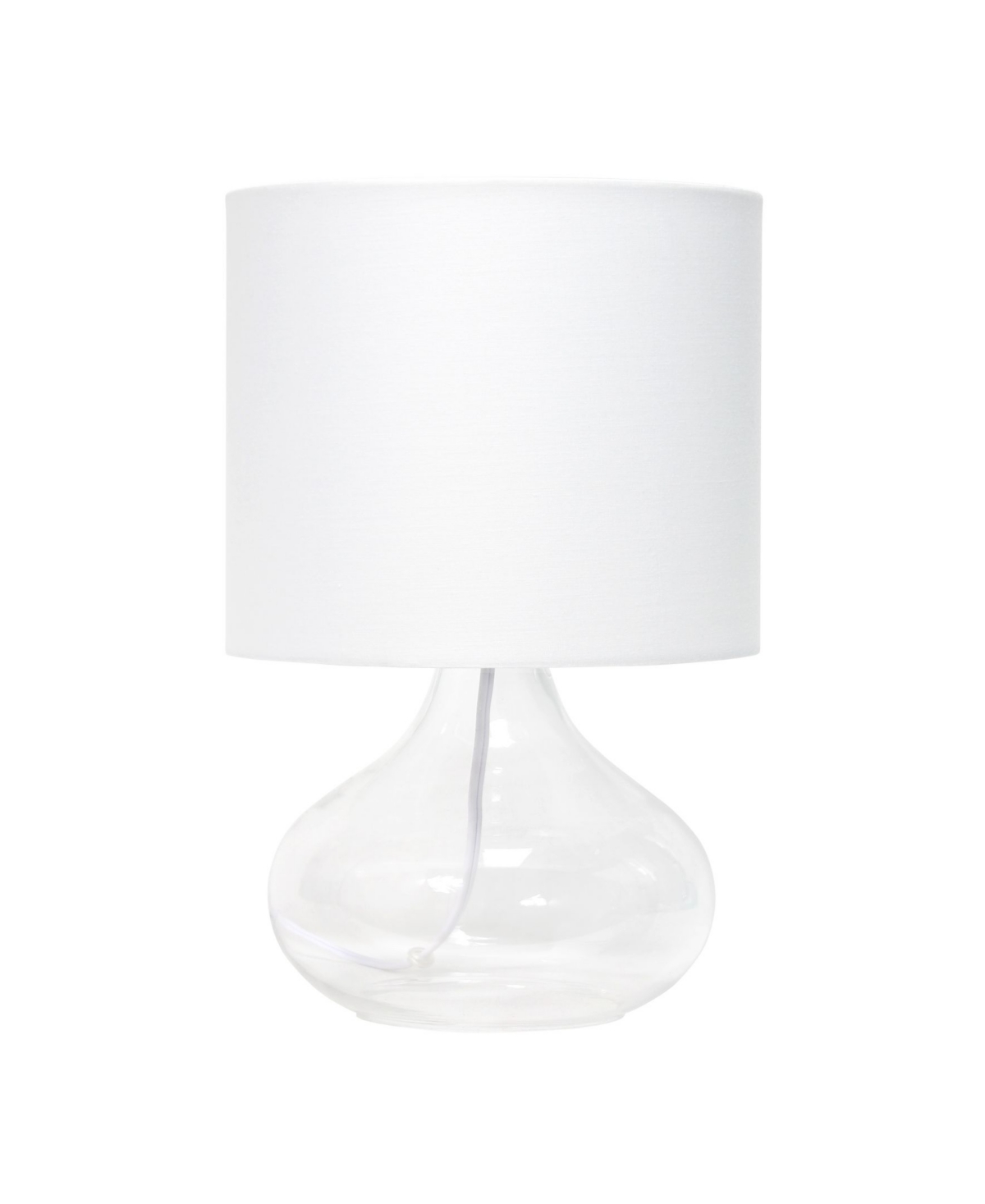 Click here for Simple Designs Glass Raindrop Table Lamp with Fabr... prices