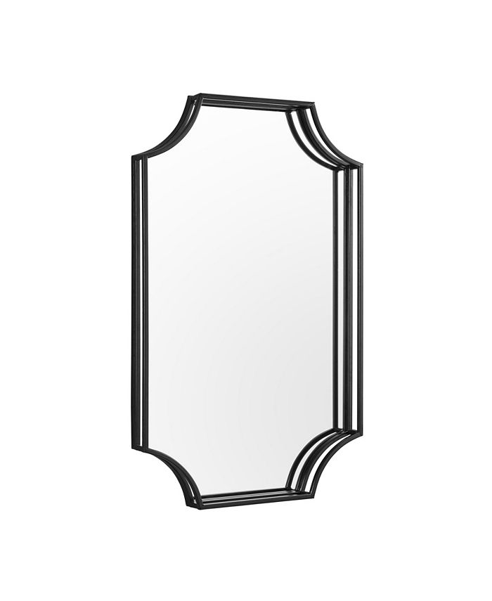 Walker Edison 32" Rectangle Notched Corner Metal Framed Mirror - Macy's