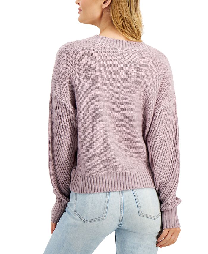 Freshman Juniors' Diagonal Ribbed Sweater - Macy's