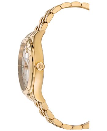 Versace Men's Swiss Hellenyium Gold Ion Plated Stainless Steel Bracelet ...