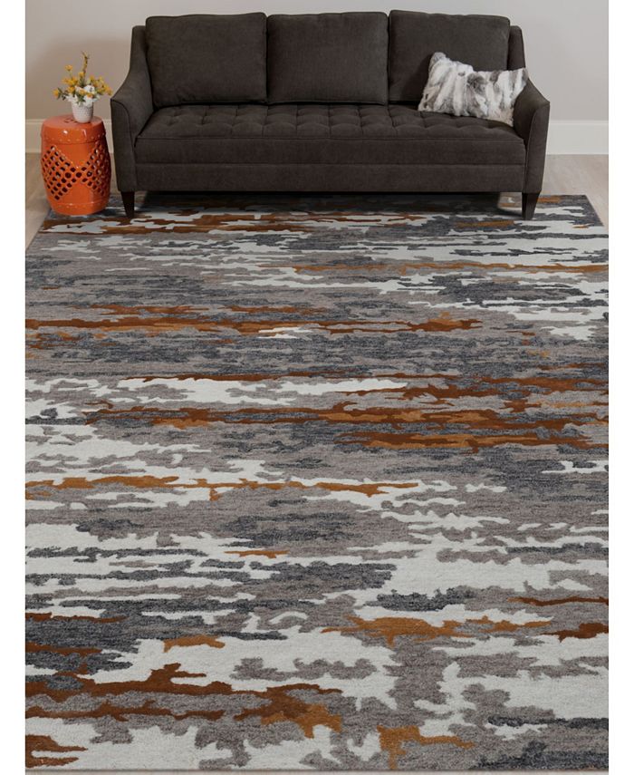 Amer Rugs Abstract ABS-3 Orange 5' x 8' Area Rug - Macy's