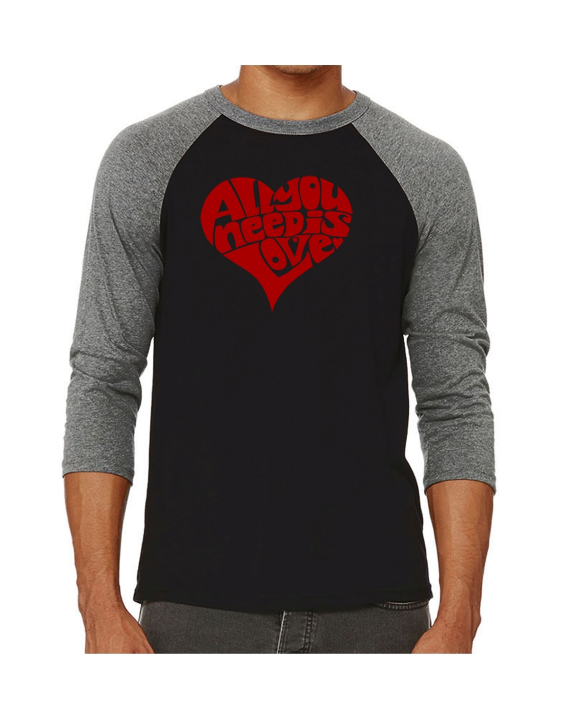 Click here for La Pop Art Mens Raglan Word Art T-shirt - All You... prices