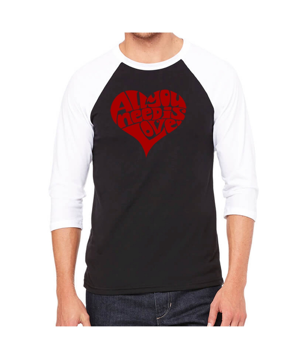 Click here for La Pop Art Mens Raglan Word Art T-shirt - All You... prices