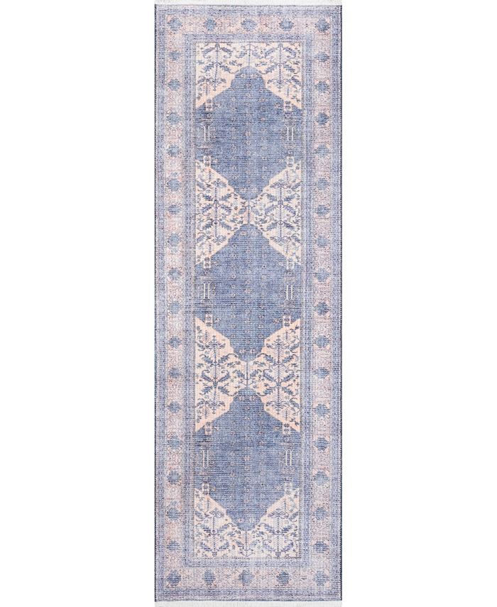 Momeni Helena HEL-7 Denim 2'6" x 8' Runner Rug - Macy's