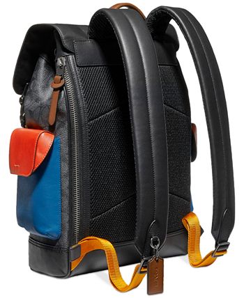 COACH Men's Signature Rivington Colorblocked Backpack - Macy's
