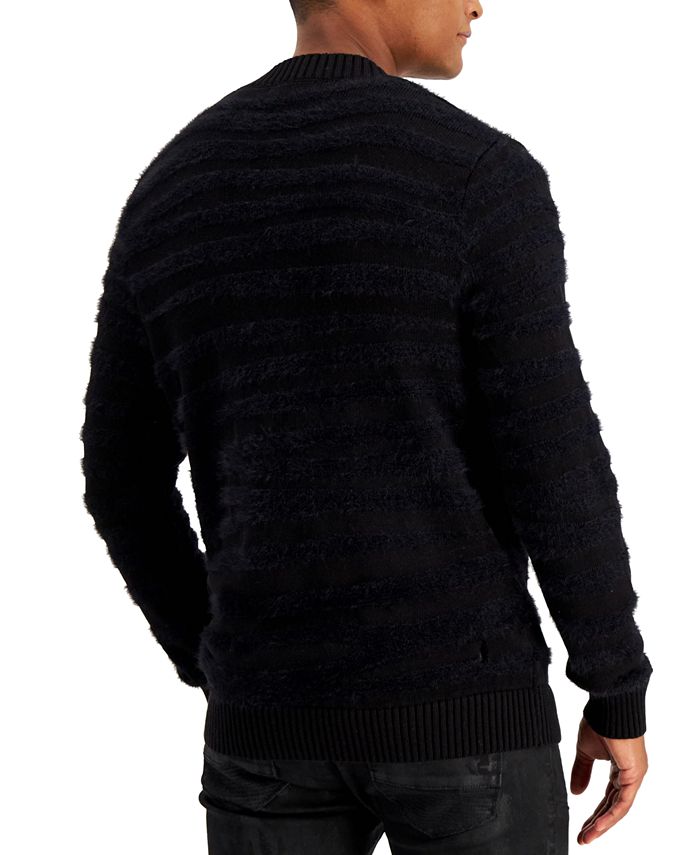 INC International Concepts Men's Fuzzy Striped Cardigan, Created for ...