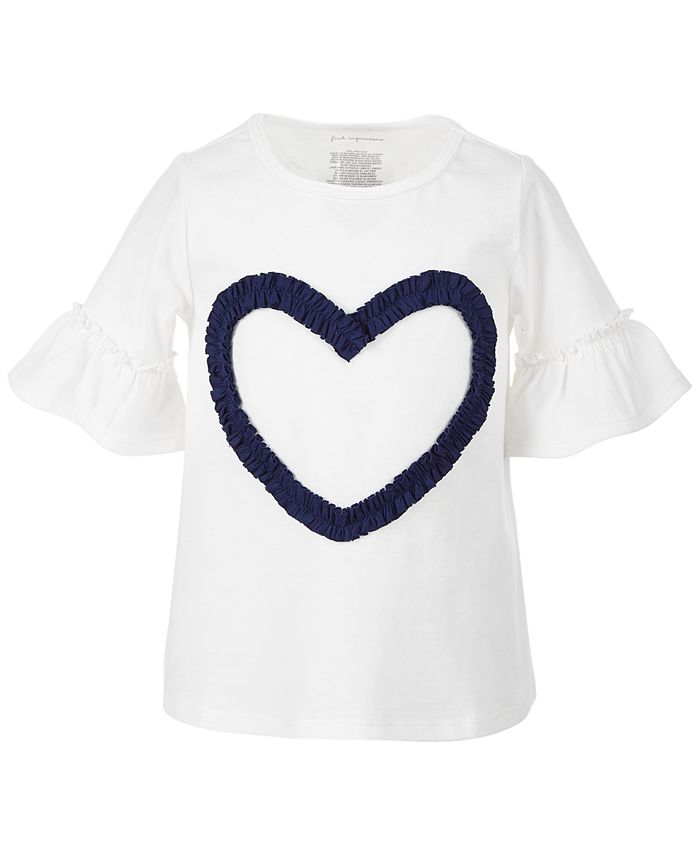 First Impressions Baby Girls Ruched Heart Ruffle Top, Created for Macy ...