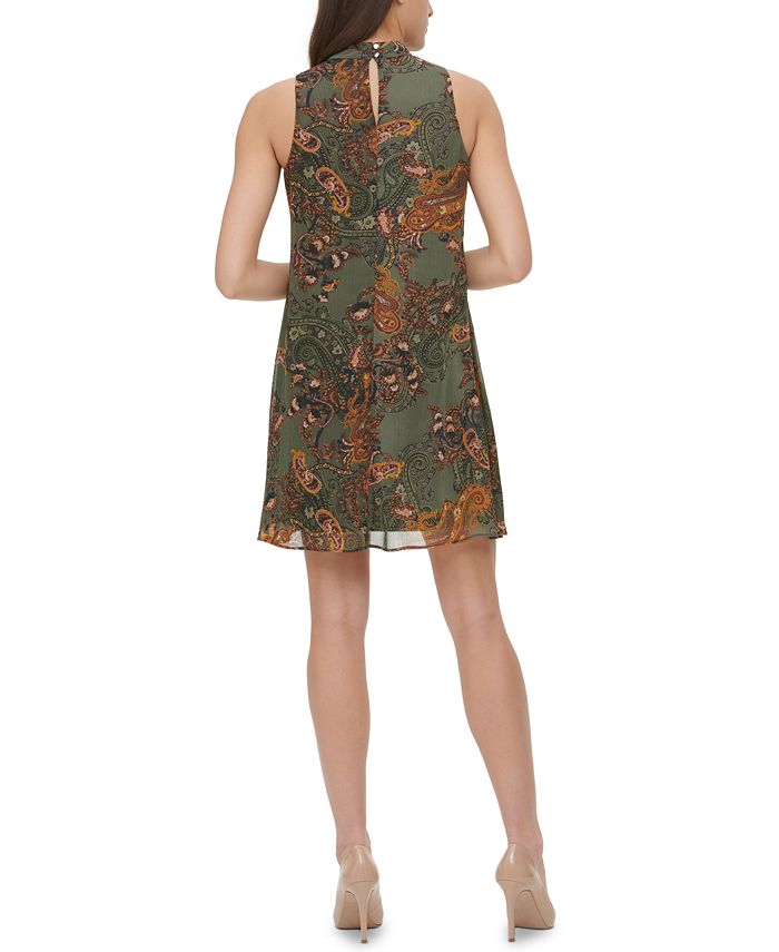 Tommy Hilfiger Paisley Mock-Neck Dress - Macy's Tommy Hilfiger Paisley Mock-Neck Dress - Macy's