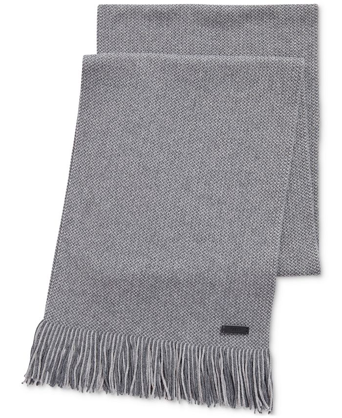 Hugo Boss Men's Medeo Raschel-Knit Scarf - Macy's