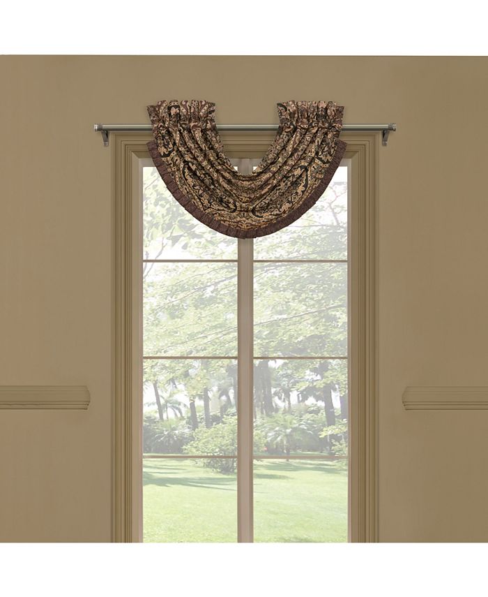J Queen New York Jordan Waterfall Window Valance, 33" x 49" - Macy's