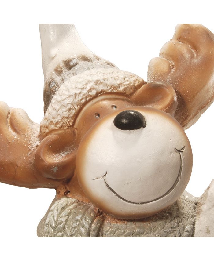 National Tree Company National Tree 24" Moose standing by Tree with ...