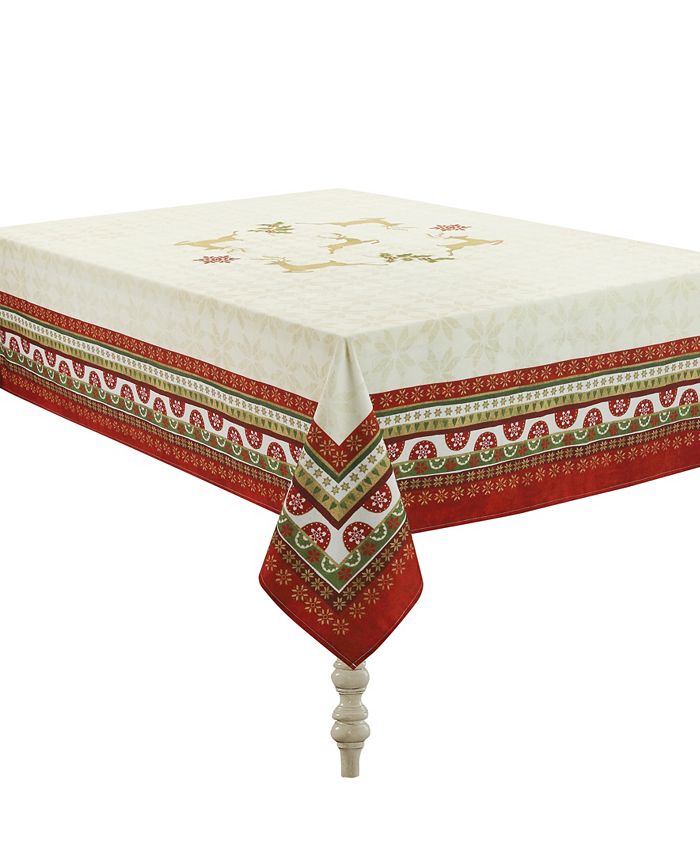 Laural Home Simply Christmas Tablecloth 70 x 144 - Macy's