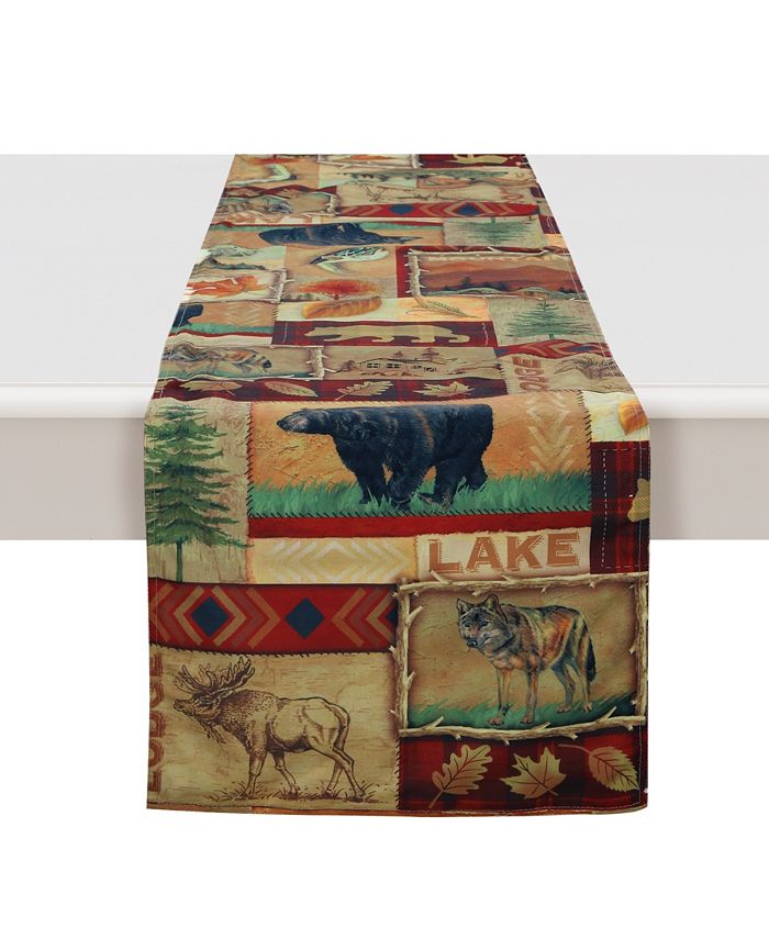 Laural Home Lodge Collage Table Runner - 13" x 90" - Macy's