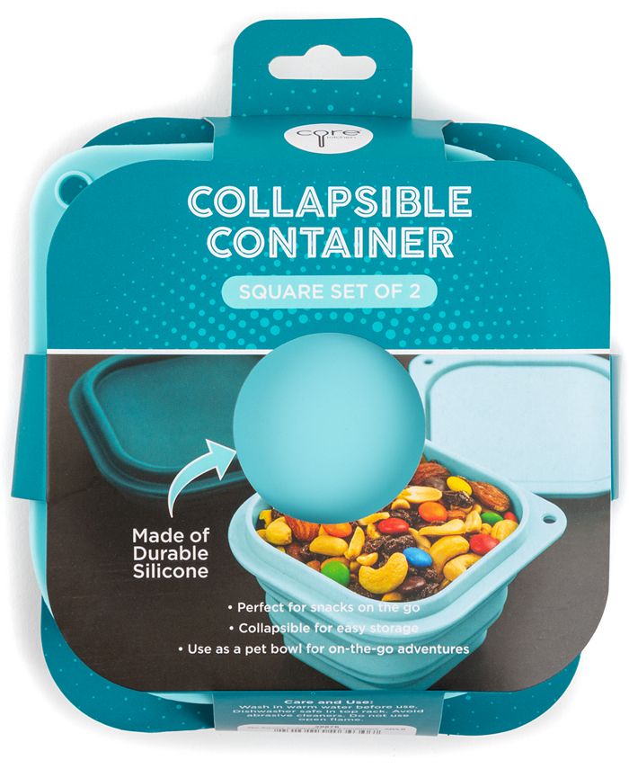 Core Home 12-oz. Square Collapsible Food Storage Containers with Lids ...