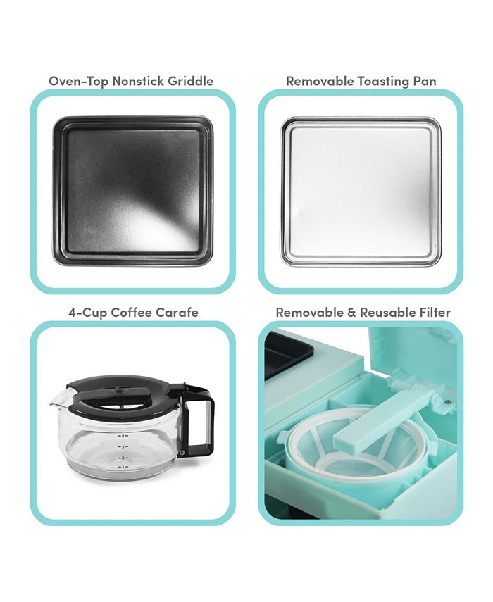 Elite Gourmet 3-in-1 Breakfast Center Station, 4-Cup Coffeemaker ...