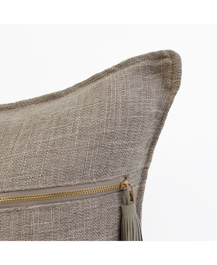 THRO Dupont Chunky Weave Zippered Front 2 Piece Pillow Set, 19" x 19 ...