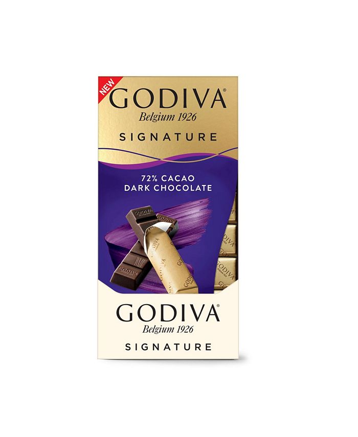 Godiva Set of 12, Signature Cacao Dark Chocolate Mini Bars - Macy's