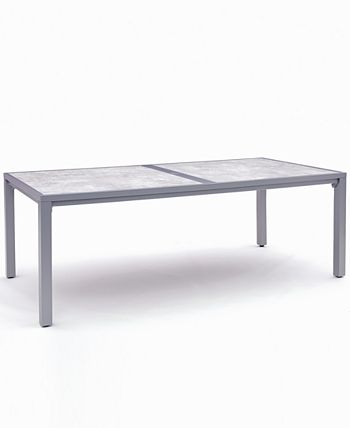 Furniture CLOSEOUT! Taft Aluminum 84" x 42" Rectangle Outdoor Dining ...