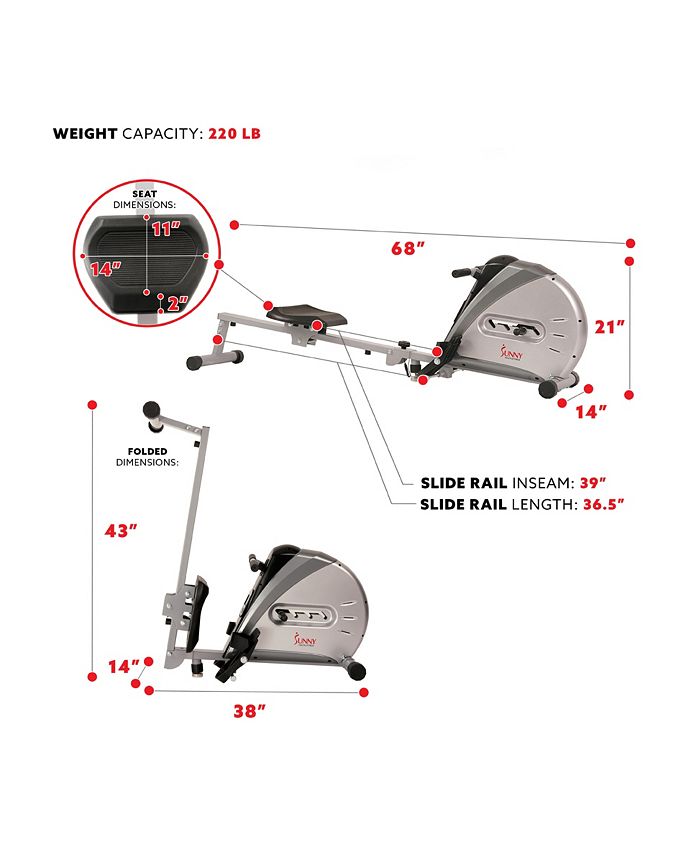 Sunny Health & Fitness SF-RW5606 Elastic Cord Rowing Machine & Reviews ...