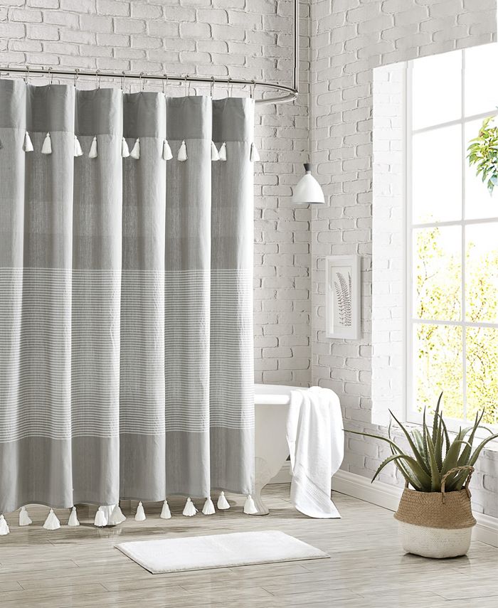 Peri Home Panama Stripe Shower Curtain, 72" x 72" - Macy's