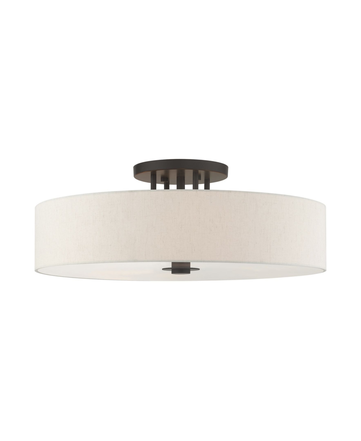 Click here for Meridian 6 Lights Semi Flush Mount - Dark Brown prices