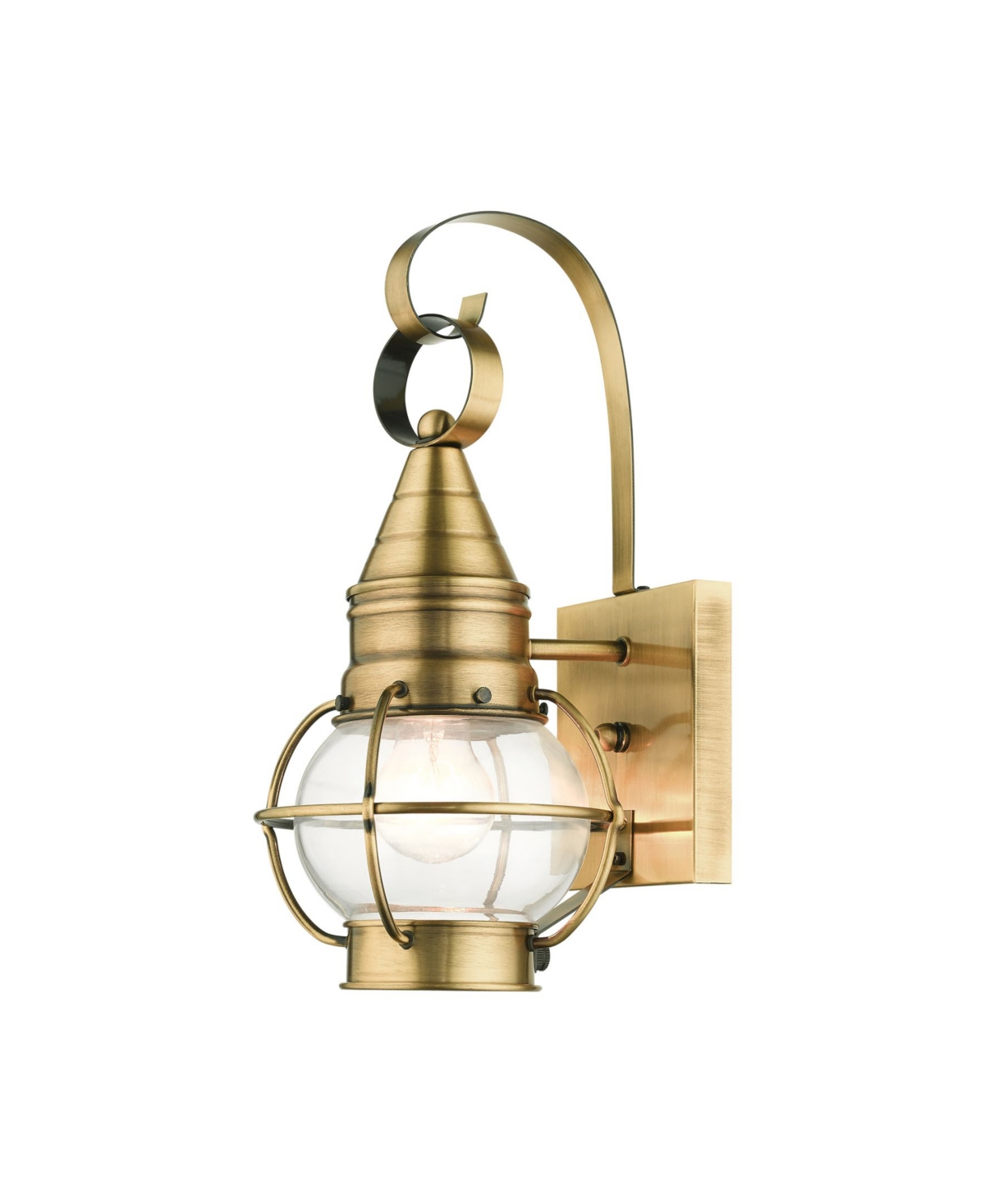 Click here for Newburyport 1 Light Outdoor Wall Lantern - Gold-To... prices