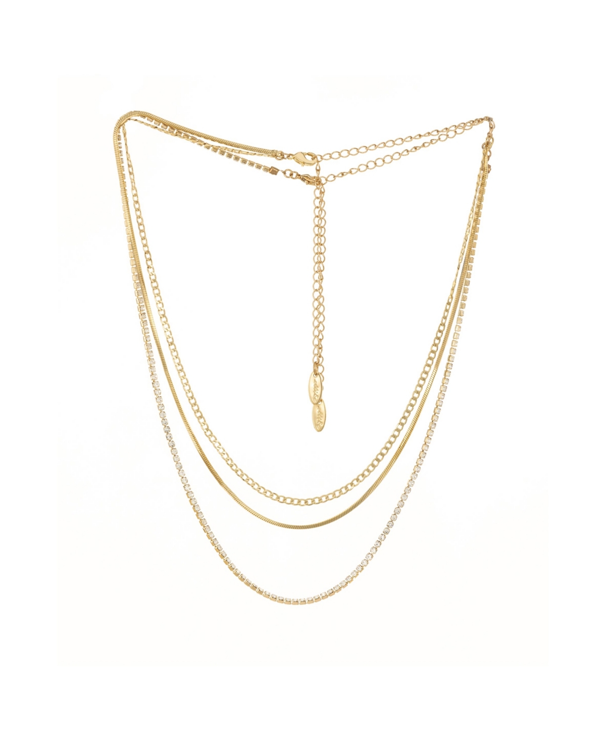 Click here for Ettika Simple Crystal Chain Necklace Set of 2 - Go... prices