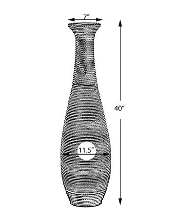 Uniquewise Tall Floor Vase, large vase for home decor floor, Beige ...