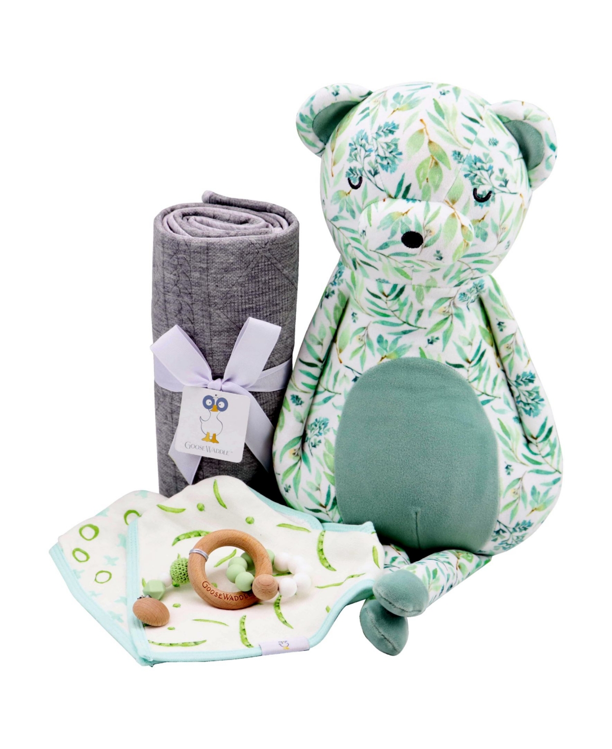 Click here for GooseWaddle Basil Bear Green Gift Set - Mint green prices