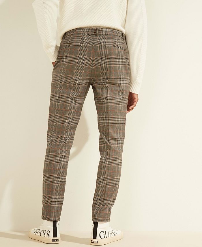 GUESS Check Tailored Pant - Macy's